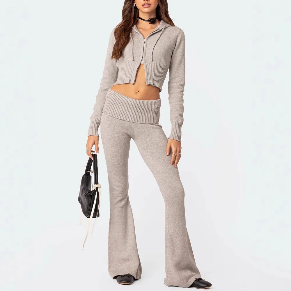 Knitted Hooded Suit Set Description Level up your style with our must ...